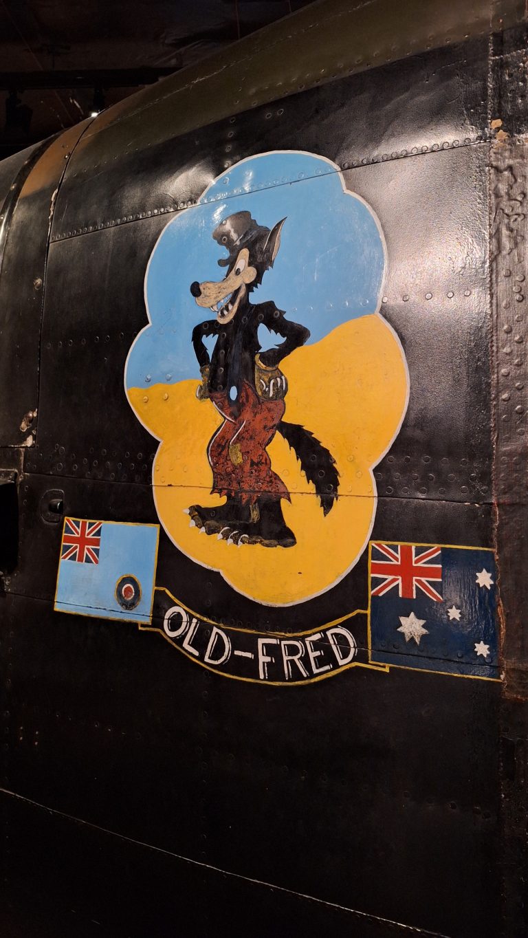 The “Old Fred” Avro 683 Lancaster Mk 1 nose section at the IWM, London ...