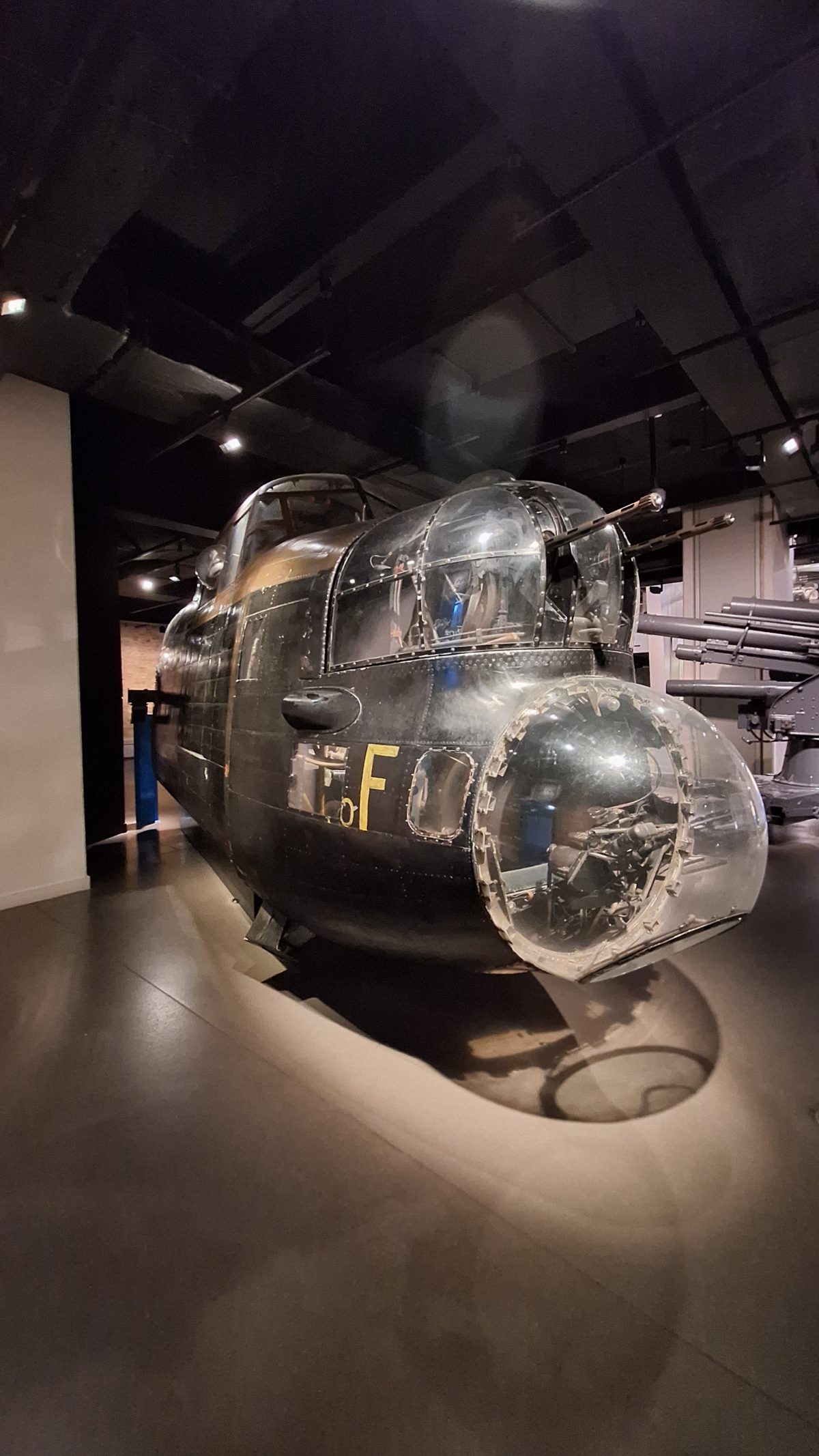 The “Old Fred” Avro 683 Lancaster Mk 1 nose section at the IWM, London ...