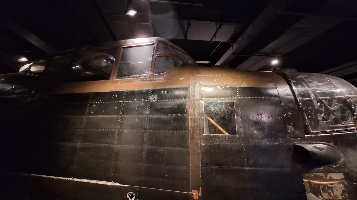 The “Old Fred” Avro 683 Lancaster Mk 1 nose section at the IWM, London ...